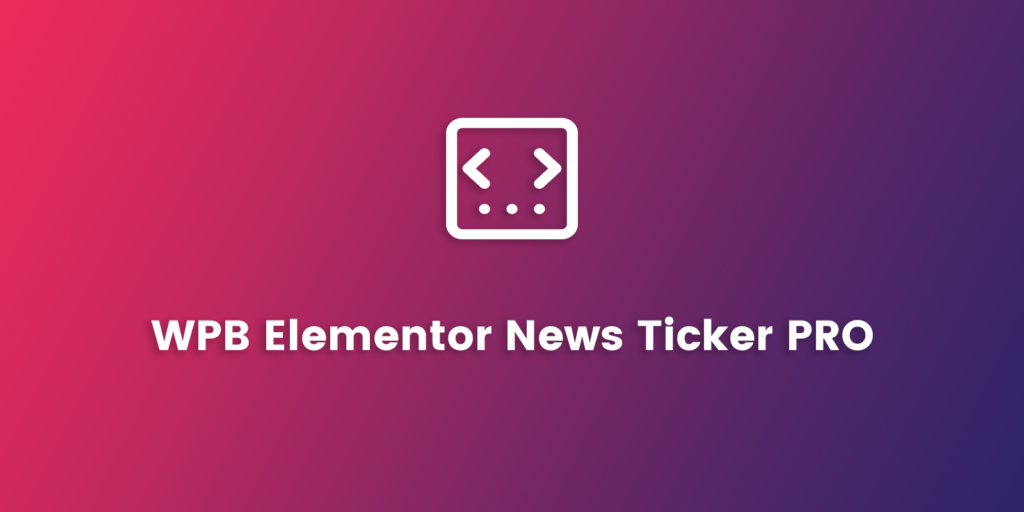 WPB Elementor News Ticker PRO - WPBean